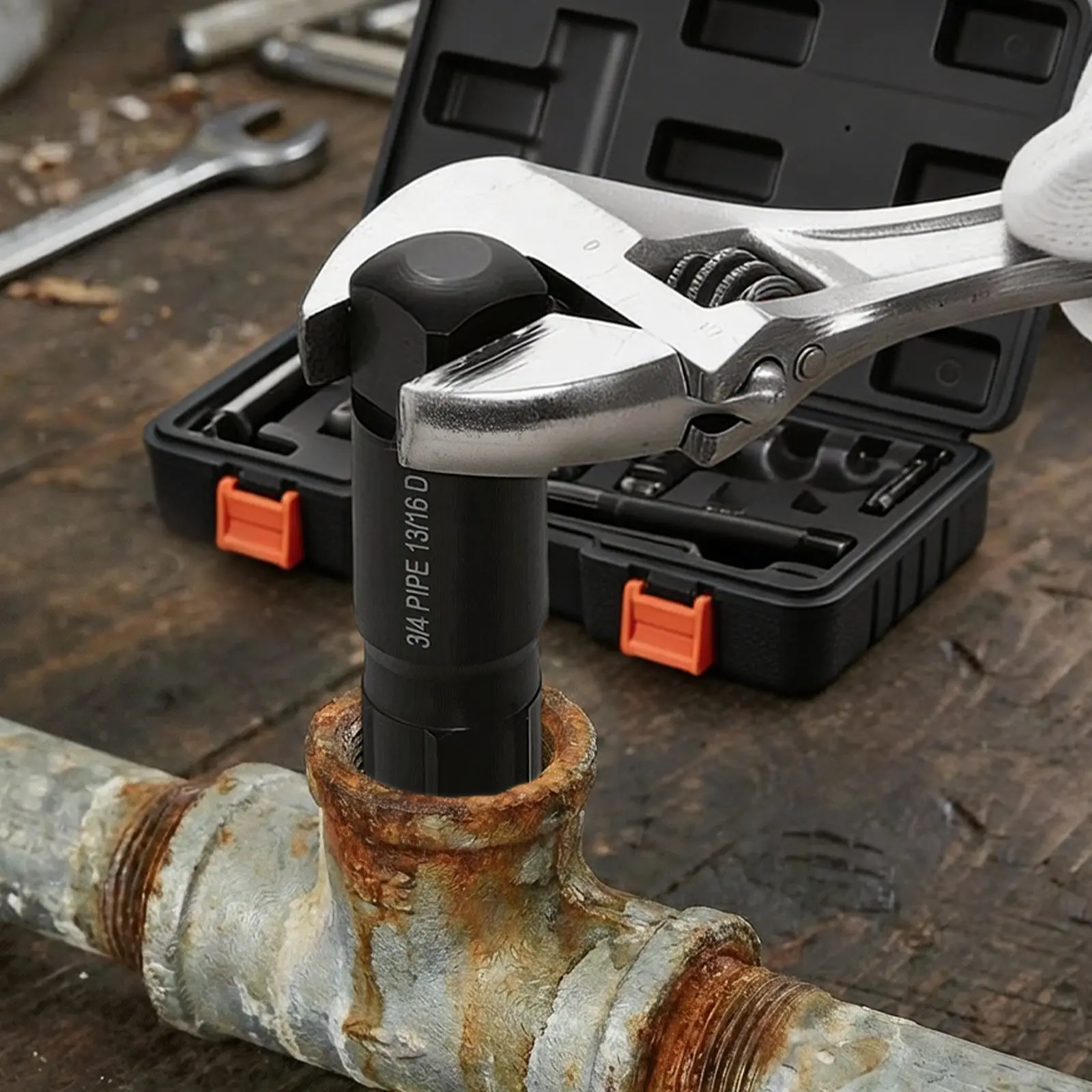 SummerWinsVEVOR Pipe Extractor Set, 9 Pieces Heavy Duty Steel Broken ...