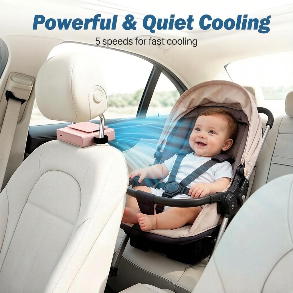 【3-Day Delivery】Fathersdaygift JOYTUTUS 2026 Car Seat Fan with Seatback ...