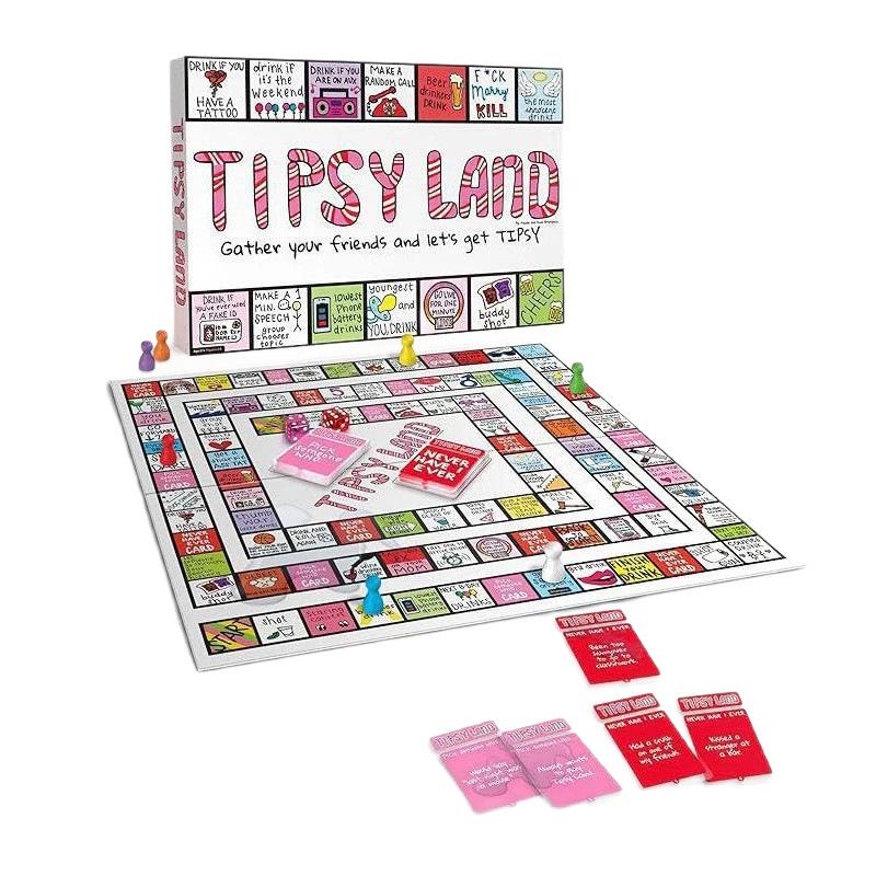 Tipsy Land Party Board Game for Friends Fun Drinking Game Adult Game ...