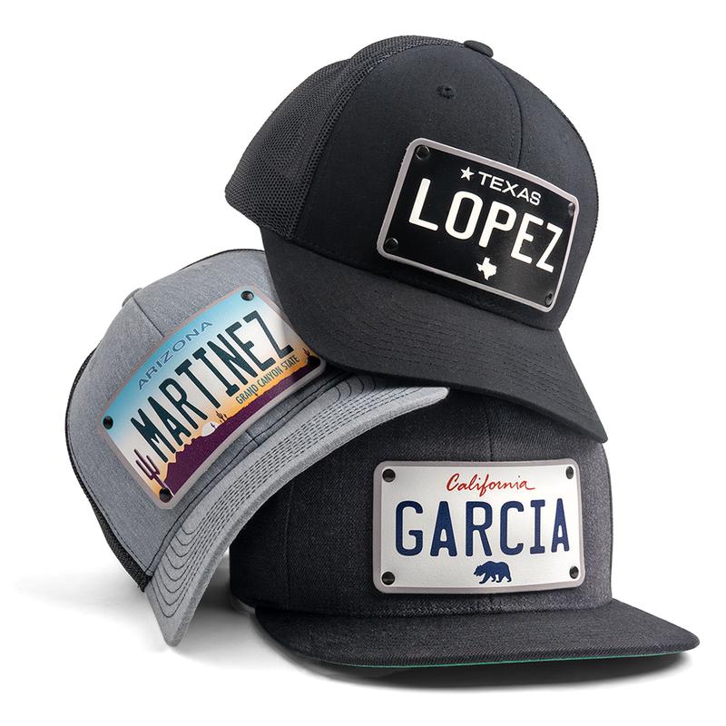 U.S. License Plate Hats - All 50 US States - Customizable Hats ...