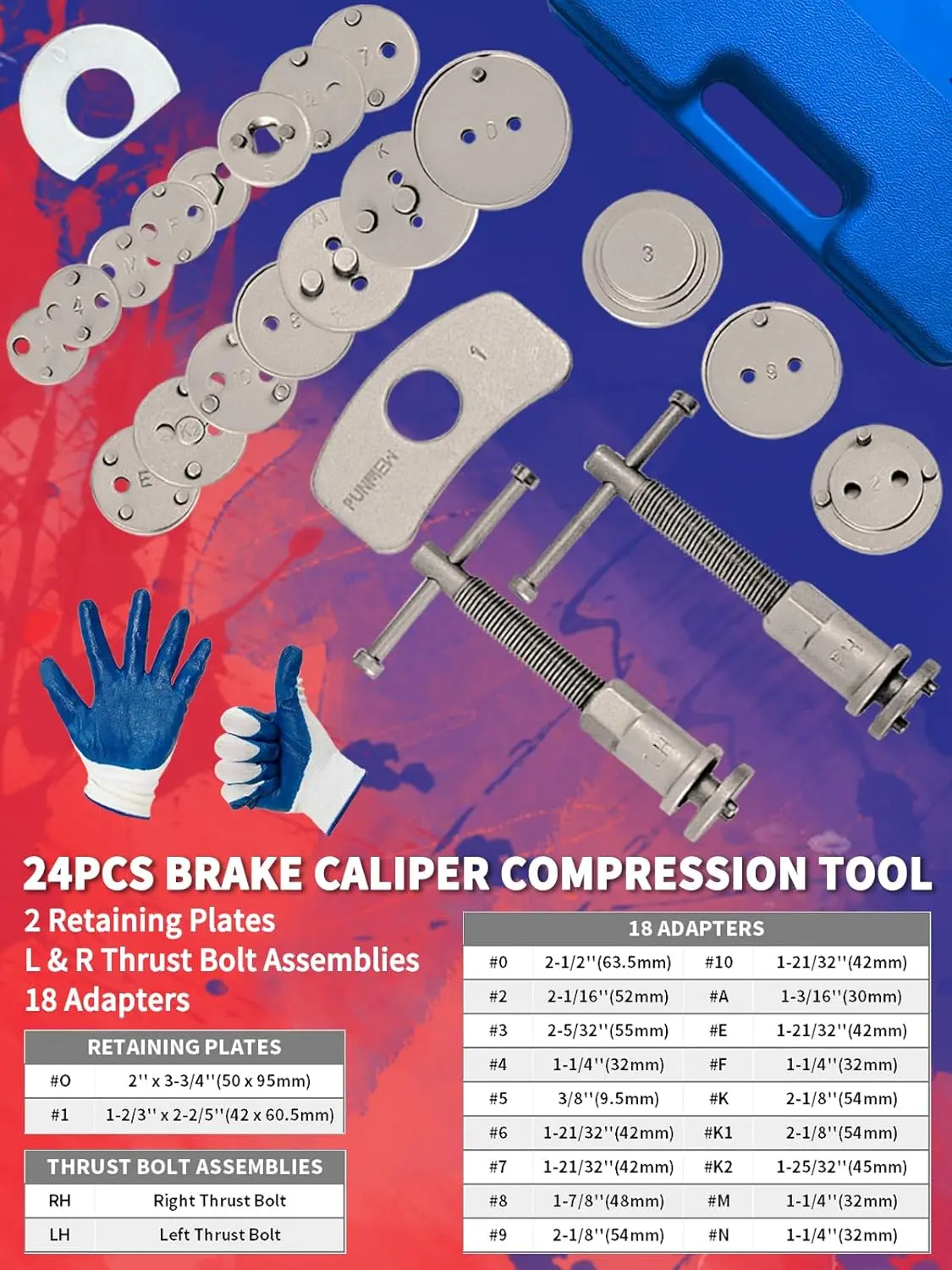 Caliper Compression Tool 24- Heavy Duty Disc Caliper Compressor Rewind ...