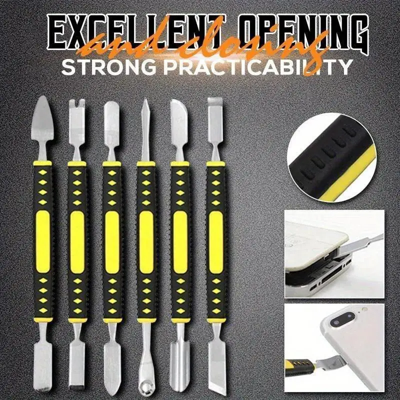 6PCS Metal Crowbar Prying Opening Repair Tool Kit For Mobile Phone ...