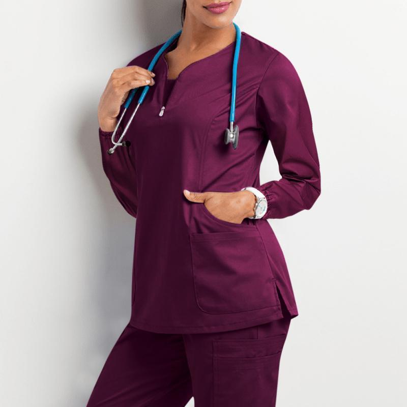 2025 Nurse Scrub Uniform Set Surgical Room Autumn Winter Scrub Suit ...