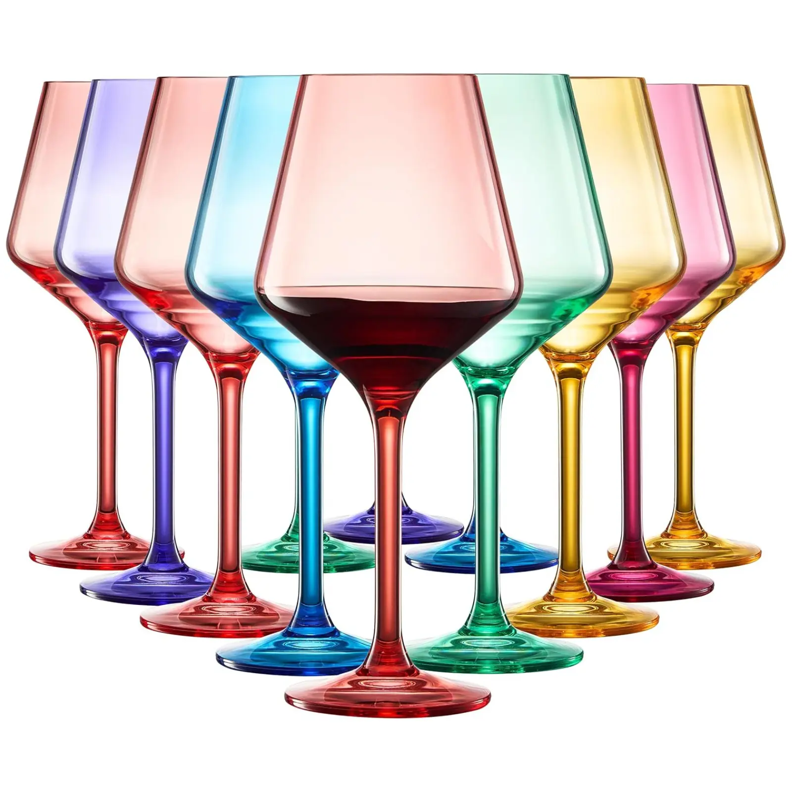 European Style Plastic Crystal Unbreakable Stemmed Wine Glasses | Set ...