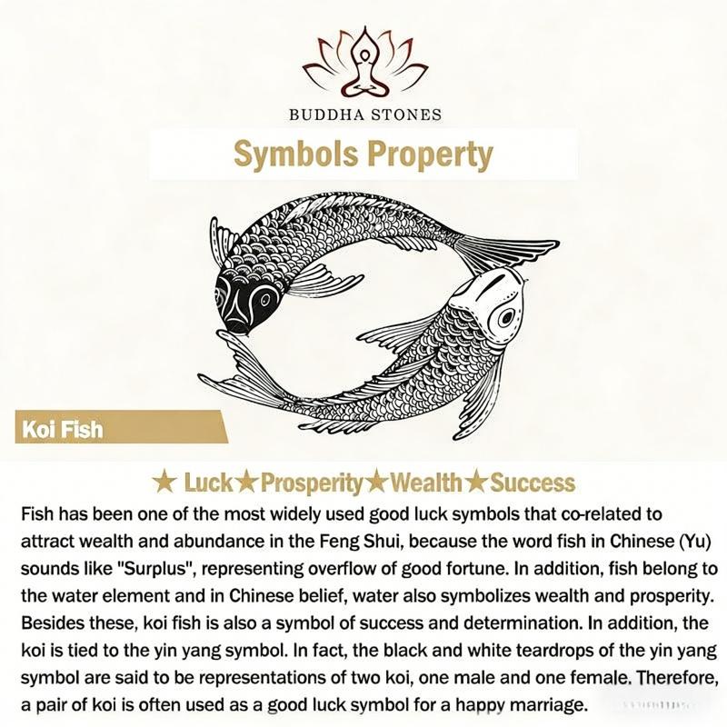 BuddhaStones Adjustable Copper Inlaid Zircon Koi Fish Heart Sutra ...