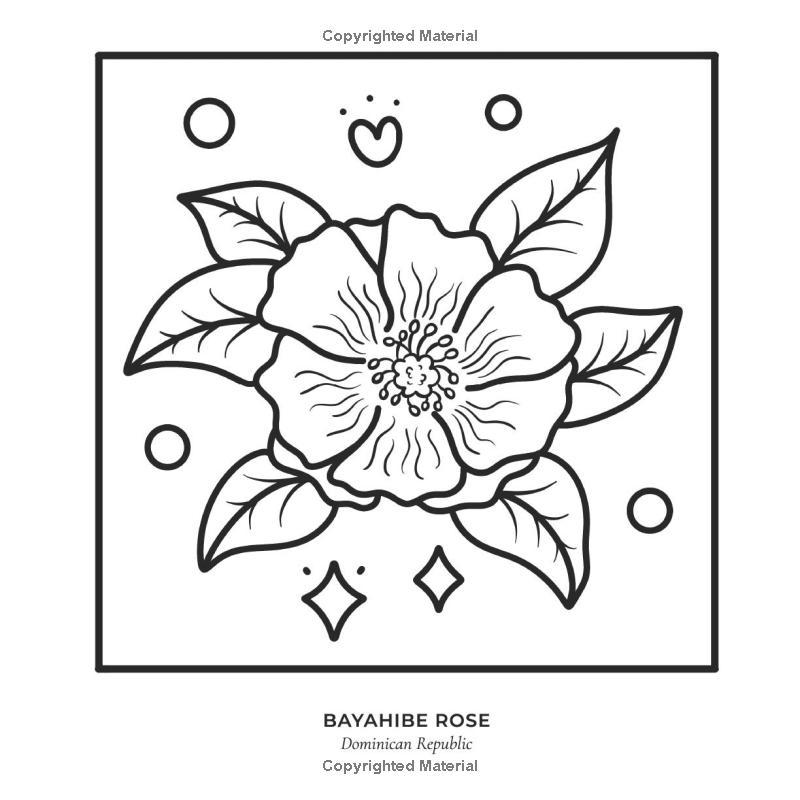 Nº02 National Flowers of the World Coloring Book: 50 Educational and ...