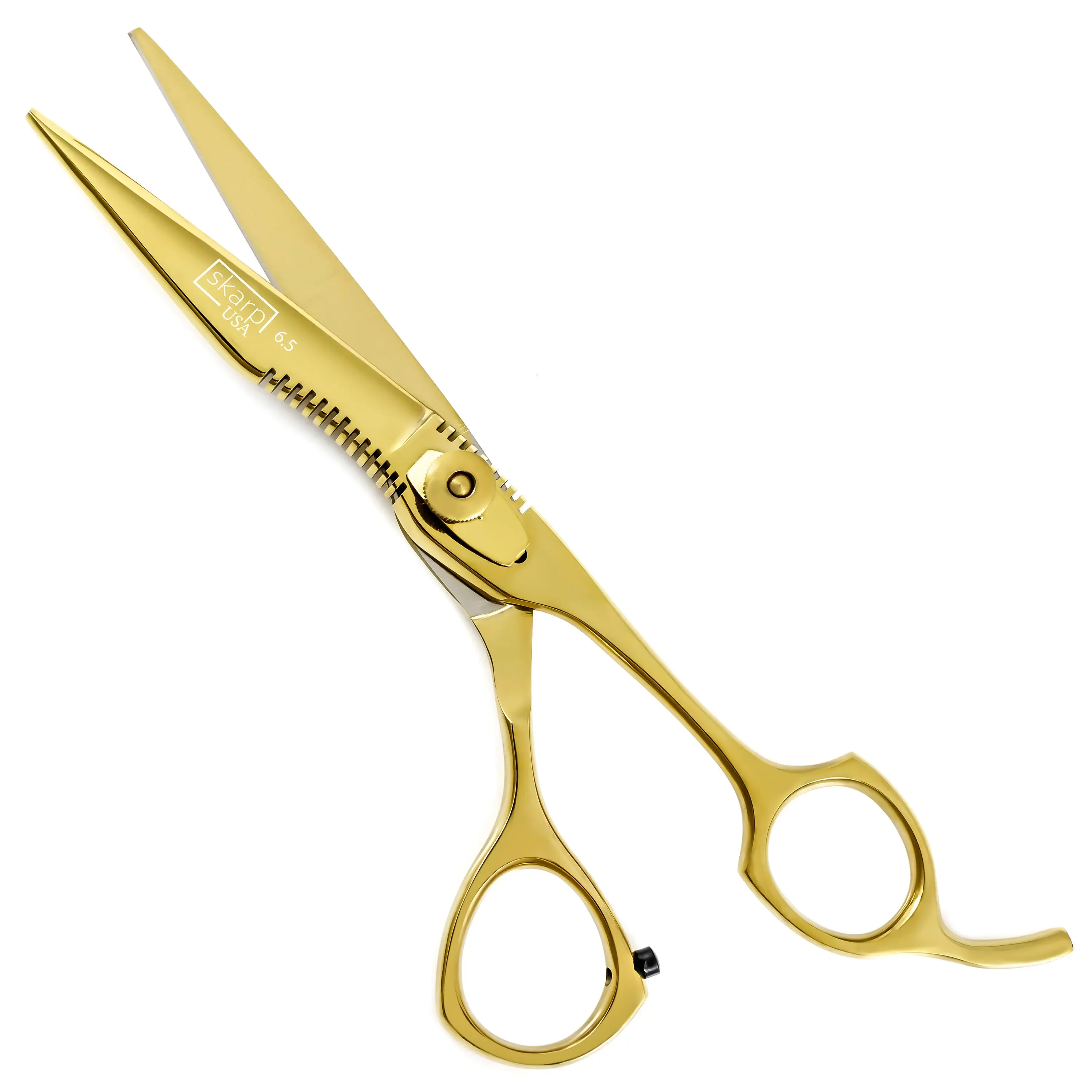 Gold Scissors Set, 6.5” Sharp and Thinning Scissors, Professional ...