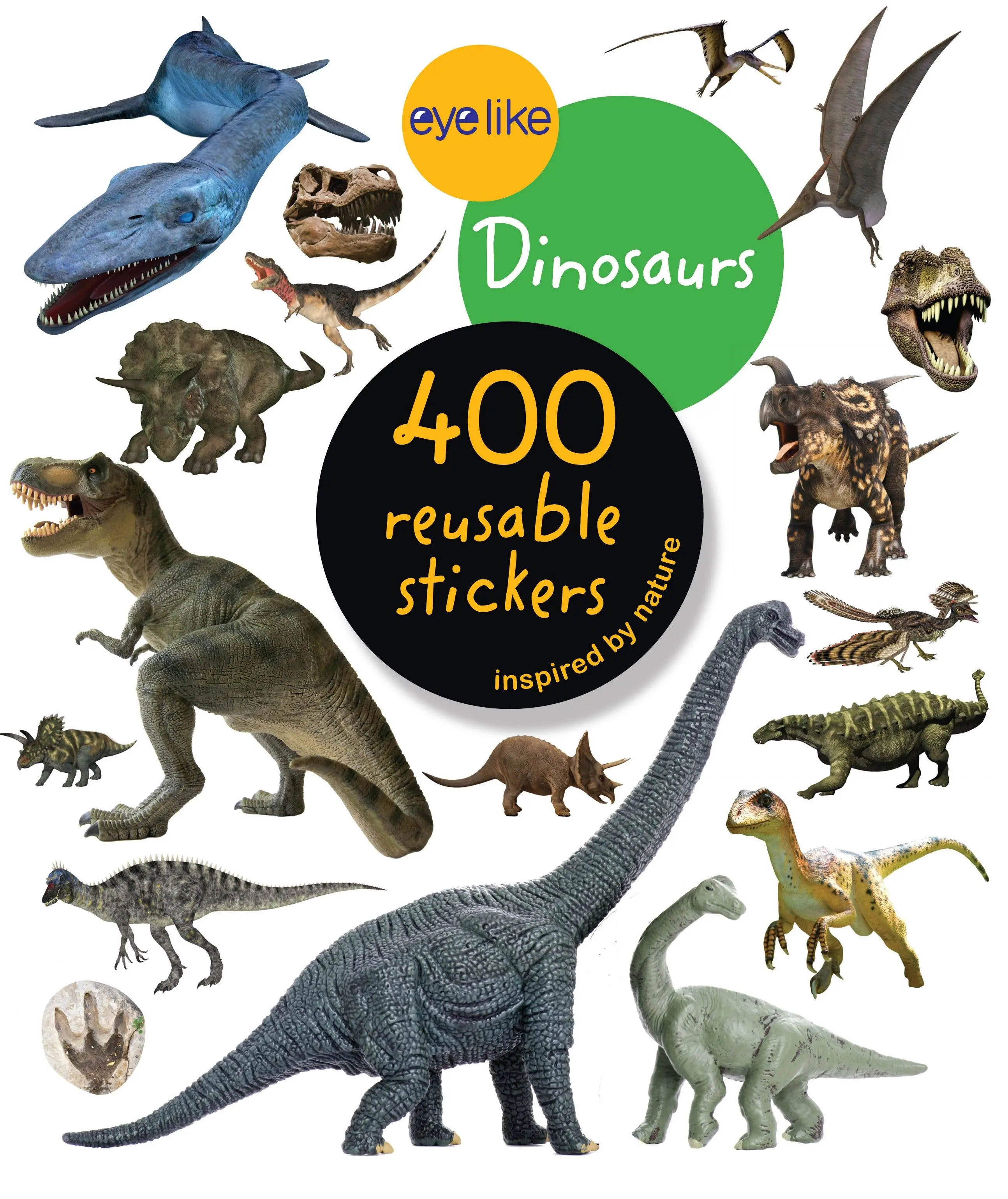 Book - Eyelike Stickers: Reusable Sticker Activity Book, Dinosaurs ...