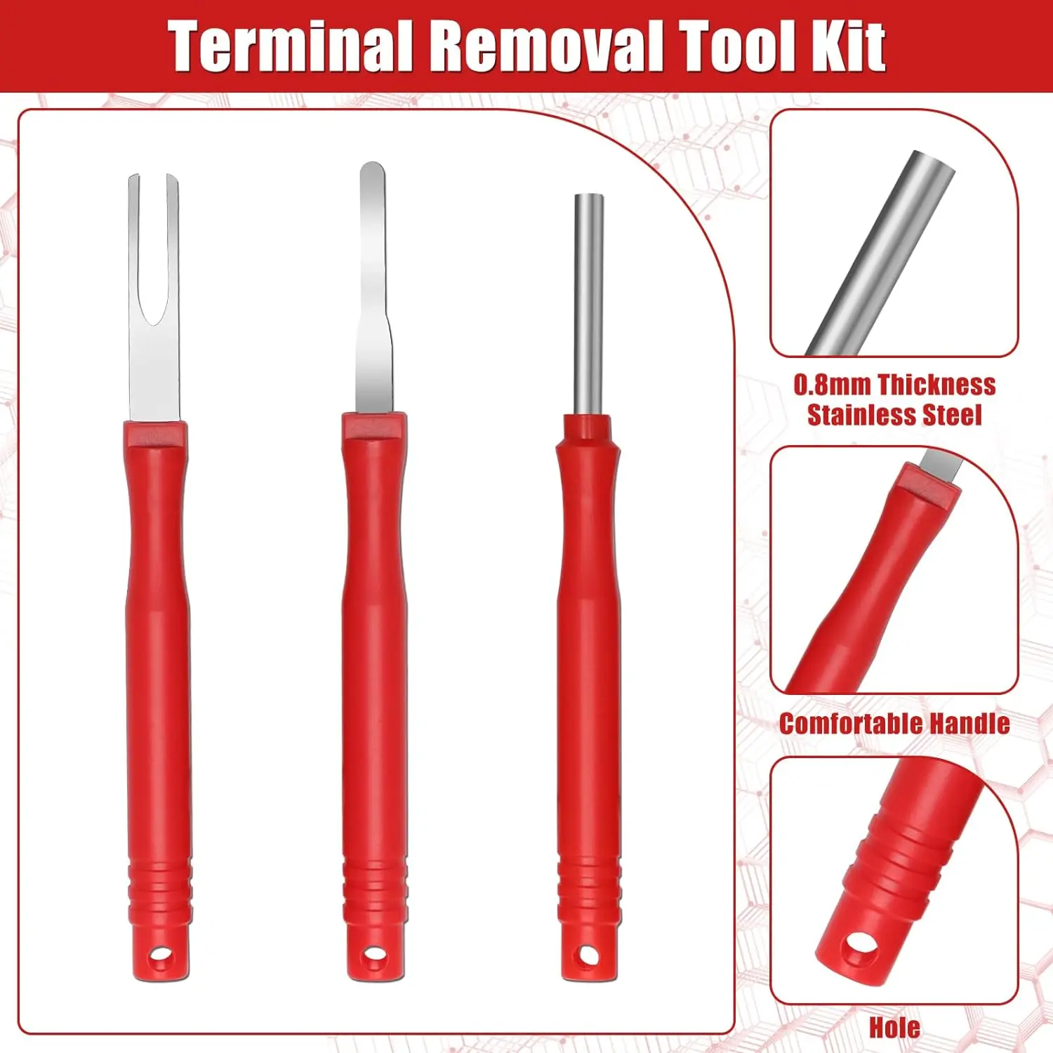 30+4P Terminal Pin Removal Tool Kit Electrical Connector Depinning Tool ...
