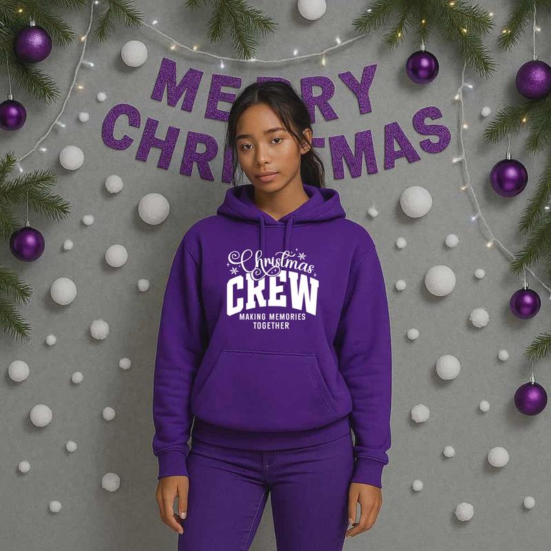 Christmas Crew Screen Print Transfers, Three Sizes (4 inch, 8 inch, 11 ...