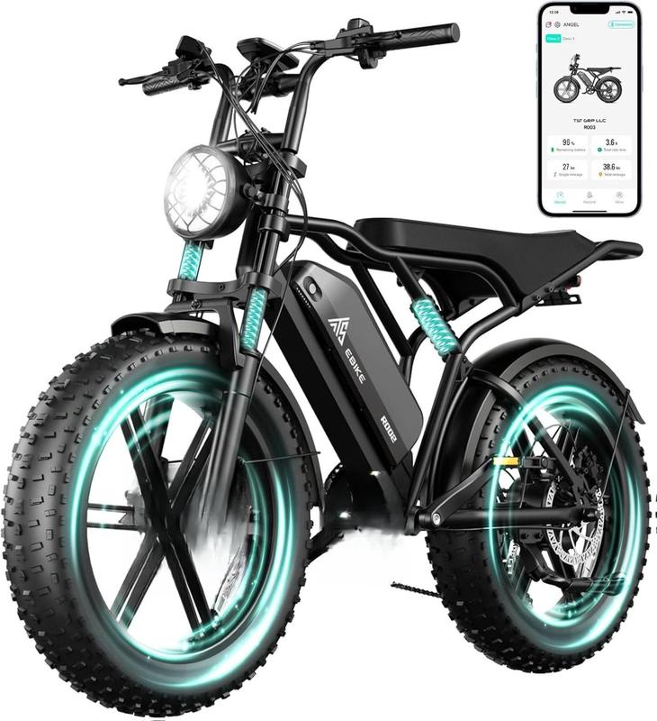 TST Electric Bike for Adults 1500W Peak Power 20" Fat Tire All-Terrain ...