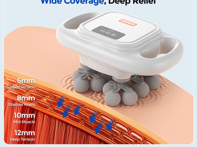 FEIERDUN 16-Head Massage Gun Set, 8 Modes & 50 Intensities Deep Tissue ...