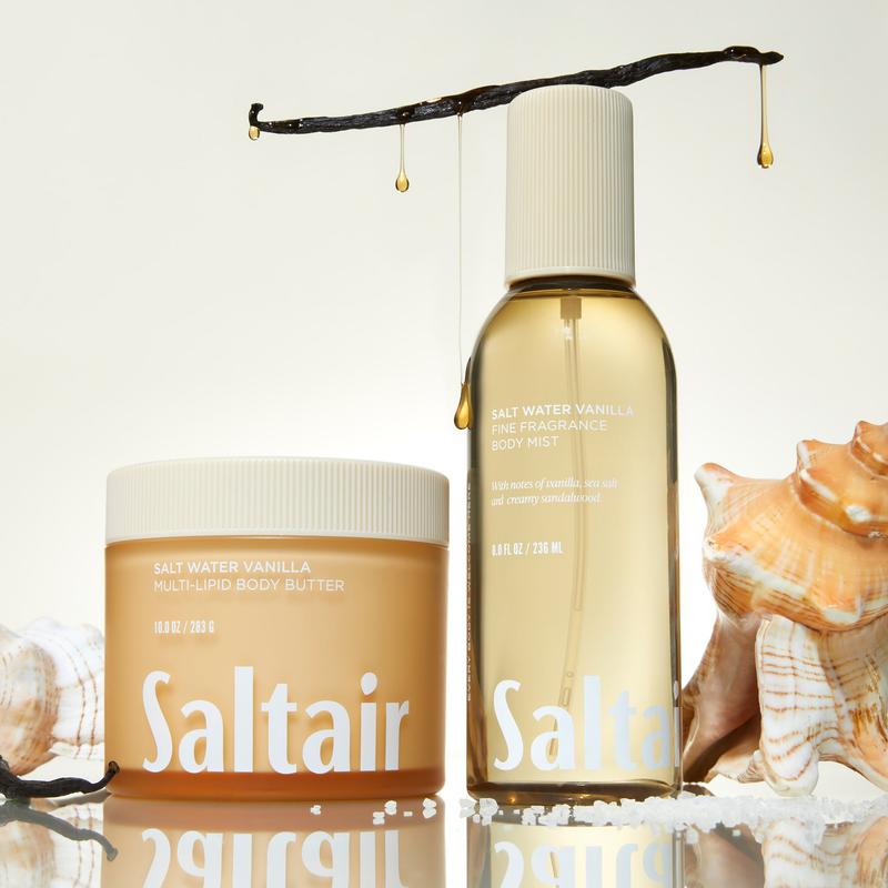Saltair Salt Water Vanilla Body Duo - Vanilla, Creamy Sandalwood & Sea Salt
