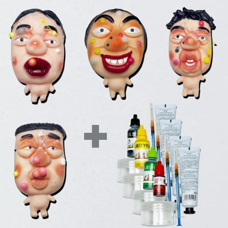 Popping Pimple Squishy Toy Fast-rebound Squeeze Toy with Funny Faces ...