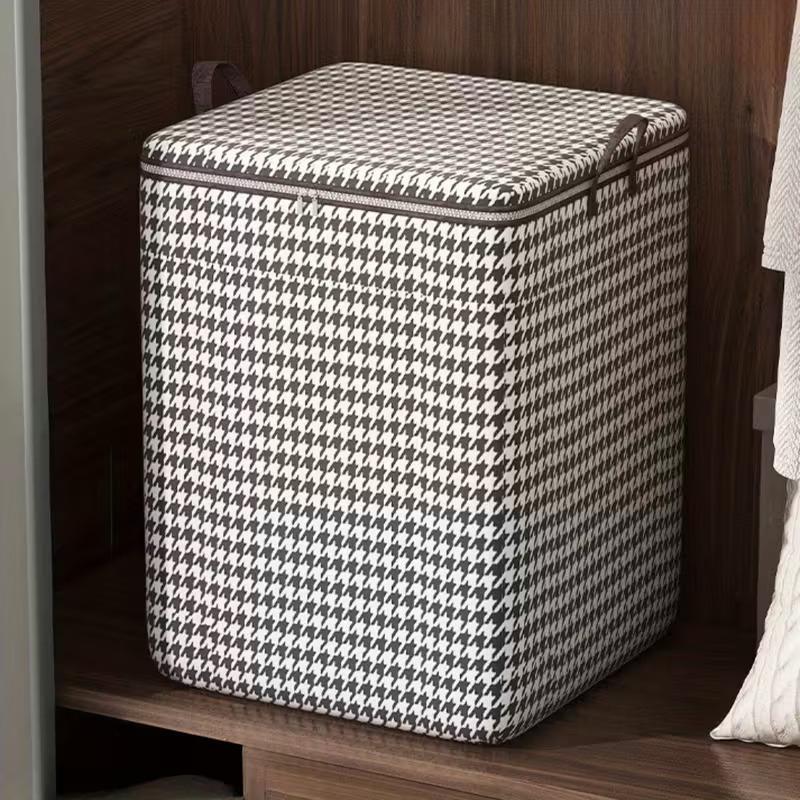 3-Piece Extra-Large Capacity 47.55 Gallon Plaid Storage Bin Set ...