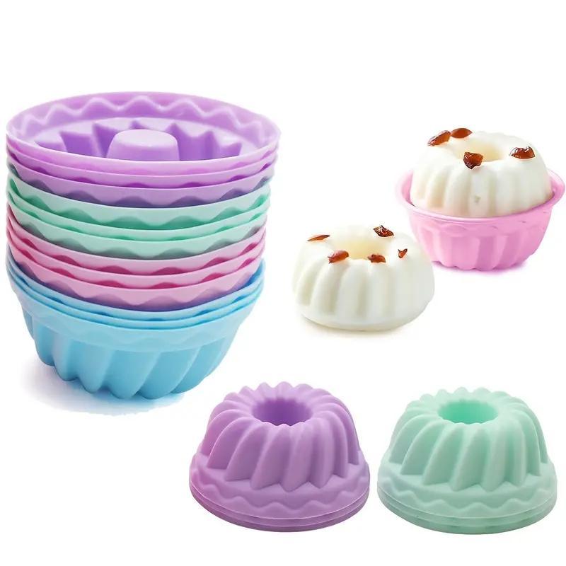 Random Color Silicone Cake Mold (12pcs/set), Mini Cake Mold with ...