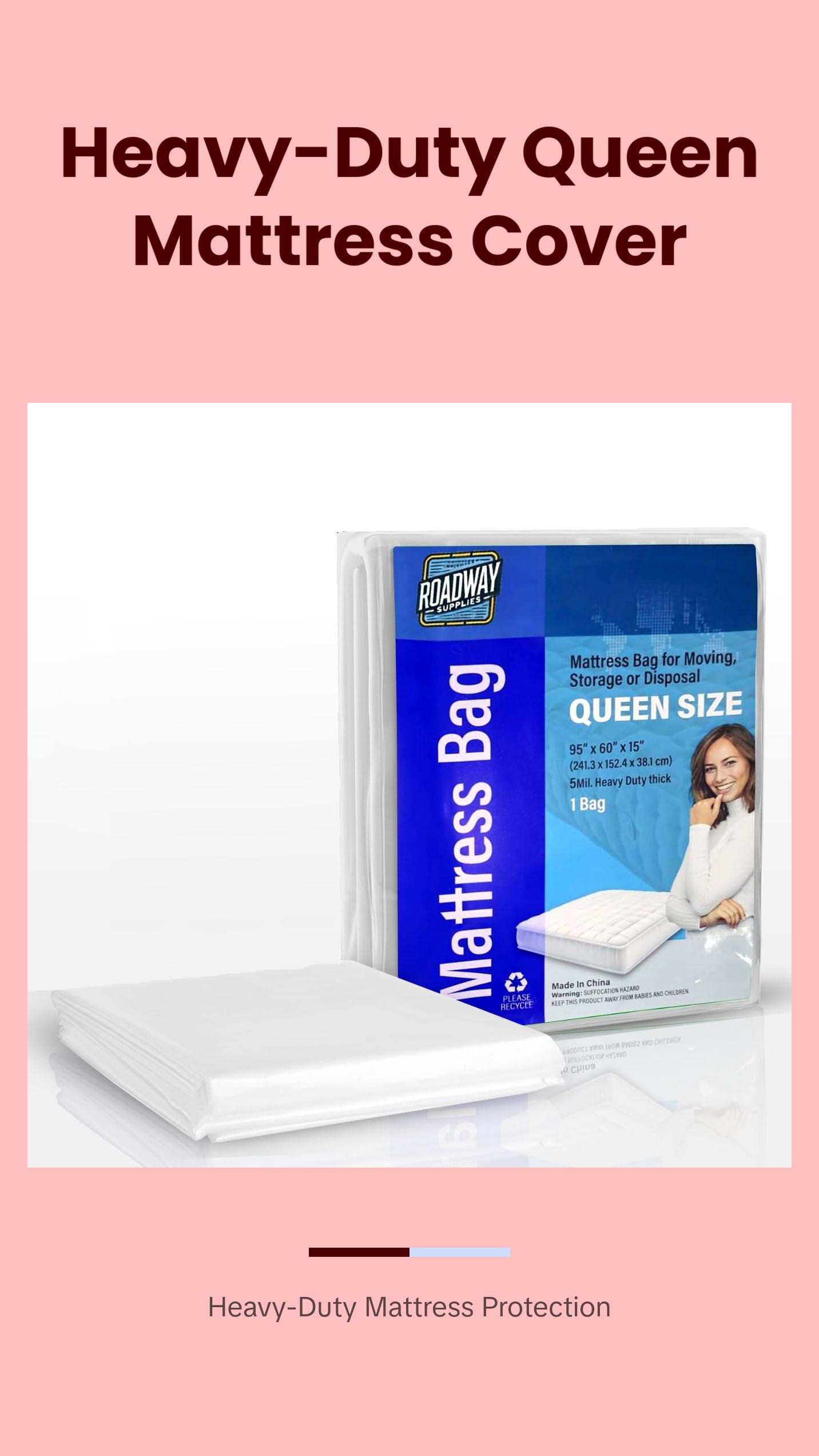 Queen Mattress Bag Cover for Moving, Storage - Heavy Duty, Thick Wrap ...
