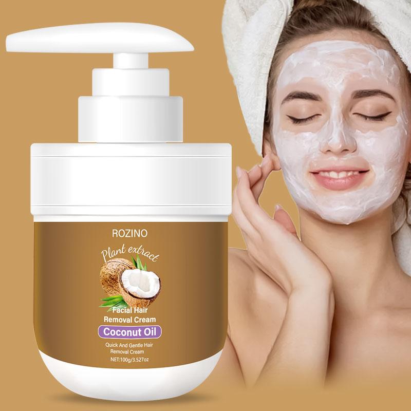 ROZINO Plant Extract Facial Hair Removal Cream with Coconut Oil for ...
