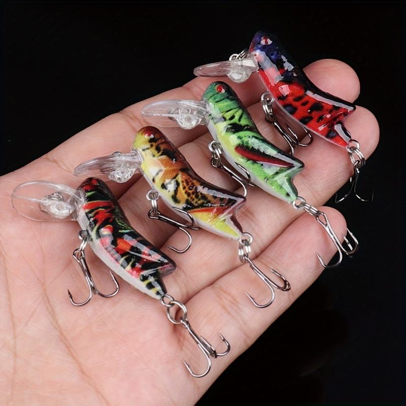 Grasshopper Lures Set, Crankbait Artificial Fishing Baits, Mixed Colors ...
