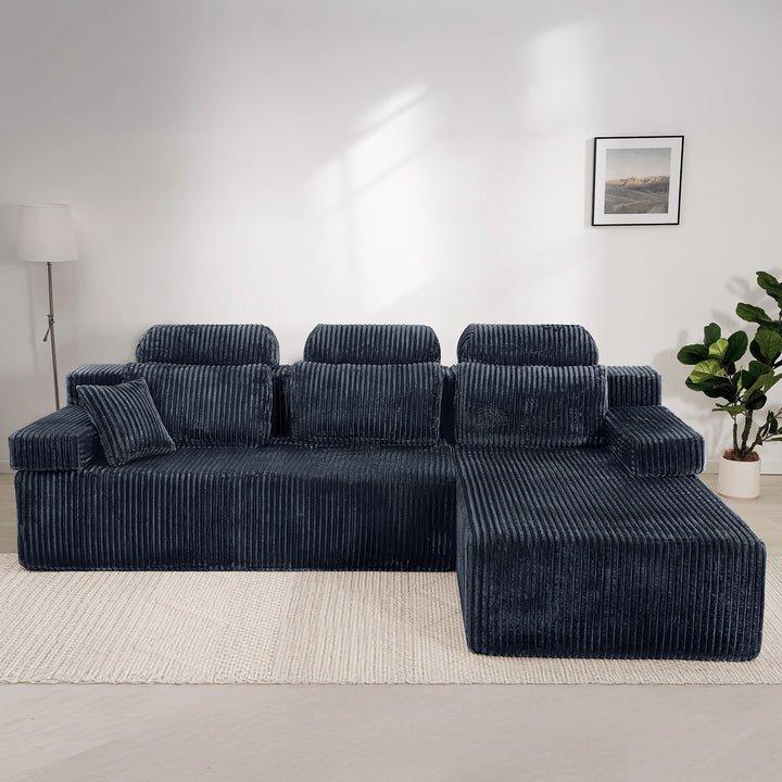 106 Inch Sectional Couch with High Backrest L Shape Durable Ergonomic ...