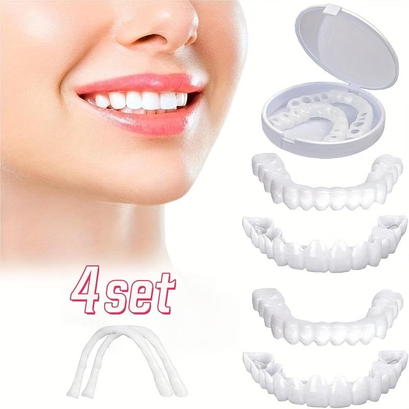 4set Veneers Teeth, Confidence Smile Dentures Veneers Comfortable Fake ...
