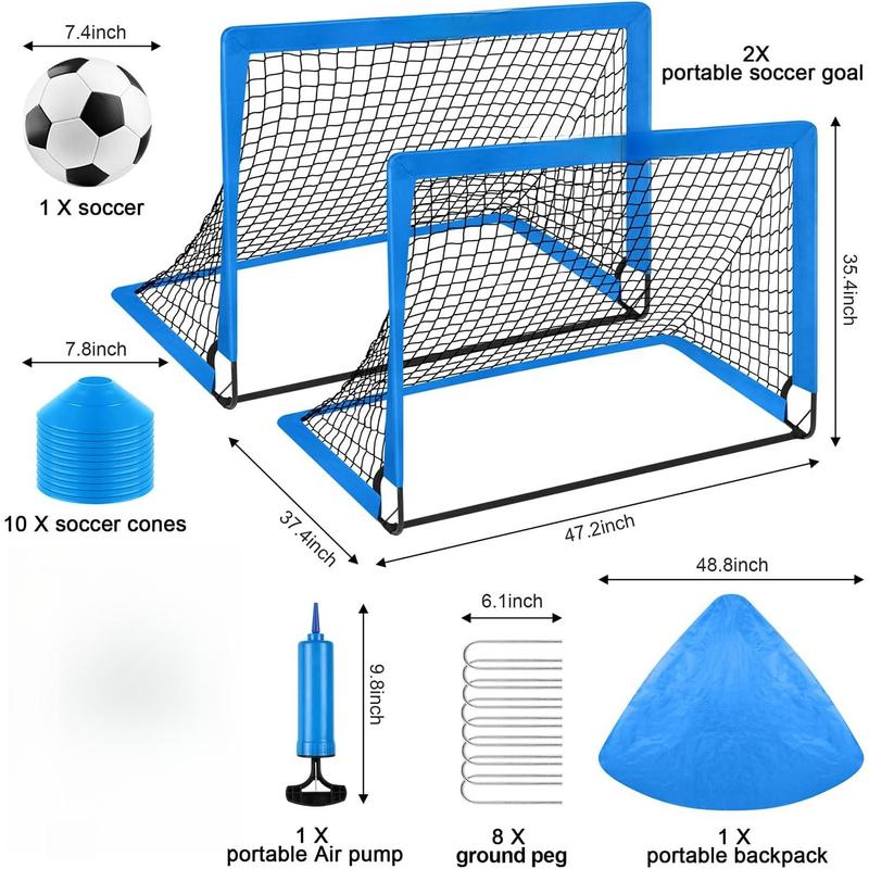 Kids Soccer Goal for Backyard Set - 2 Set of 6X4 / 4X3 ft Toddler ...