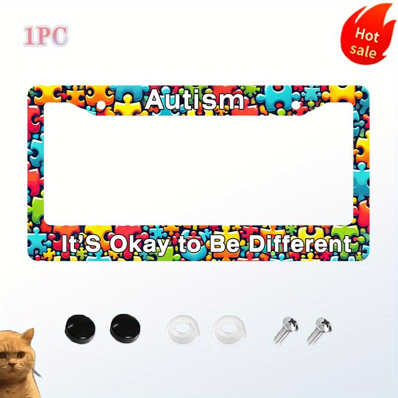 1pc Autism It S Okay to Be Different License Plate Frame Funny Autism ...