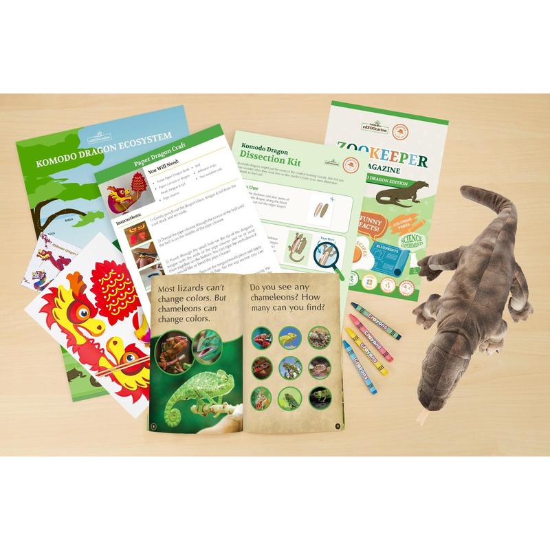 Komodo Dragon Stuffed Animal edZOOcation™ Zookeeper Box (Ages 3-5 ...