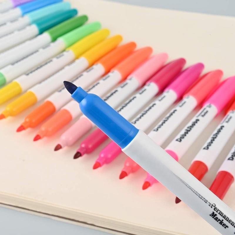Dabo & Shobo 48 Colors Permanent Markers, Fast Drying, Suitable For ...
