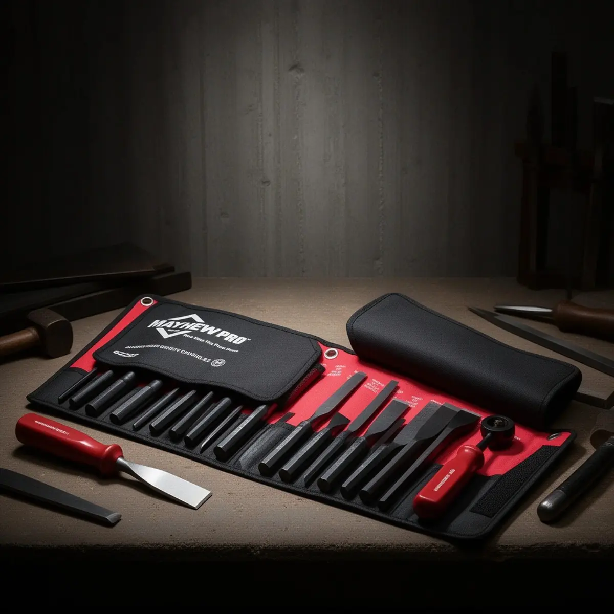 Mayhew Tools Pro Series 20-Piece Punch & Chisel Set - Includes Cold ...