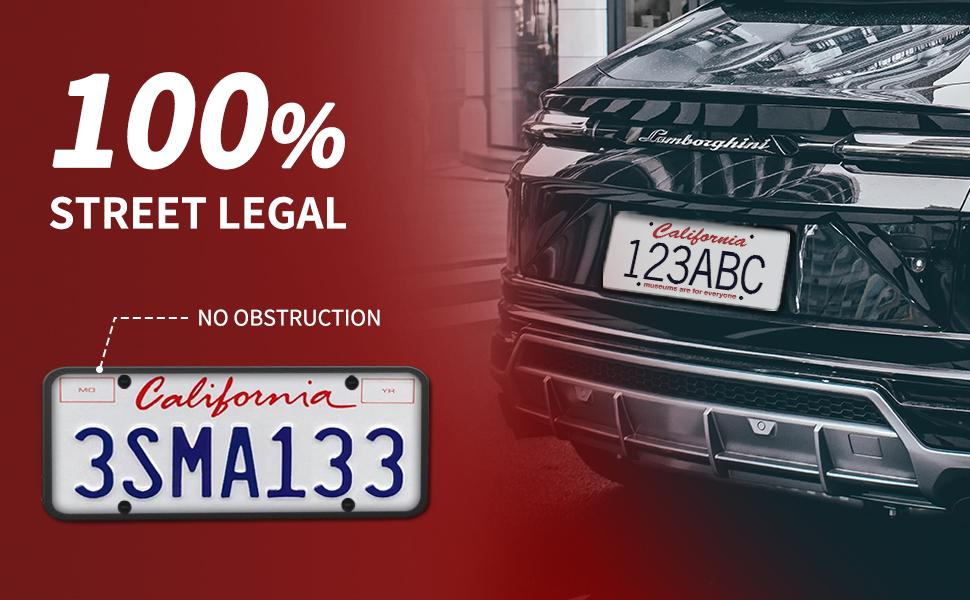 Silicone License Plate Frame 2 Pack, Universal US Car Plate Holder ...