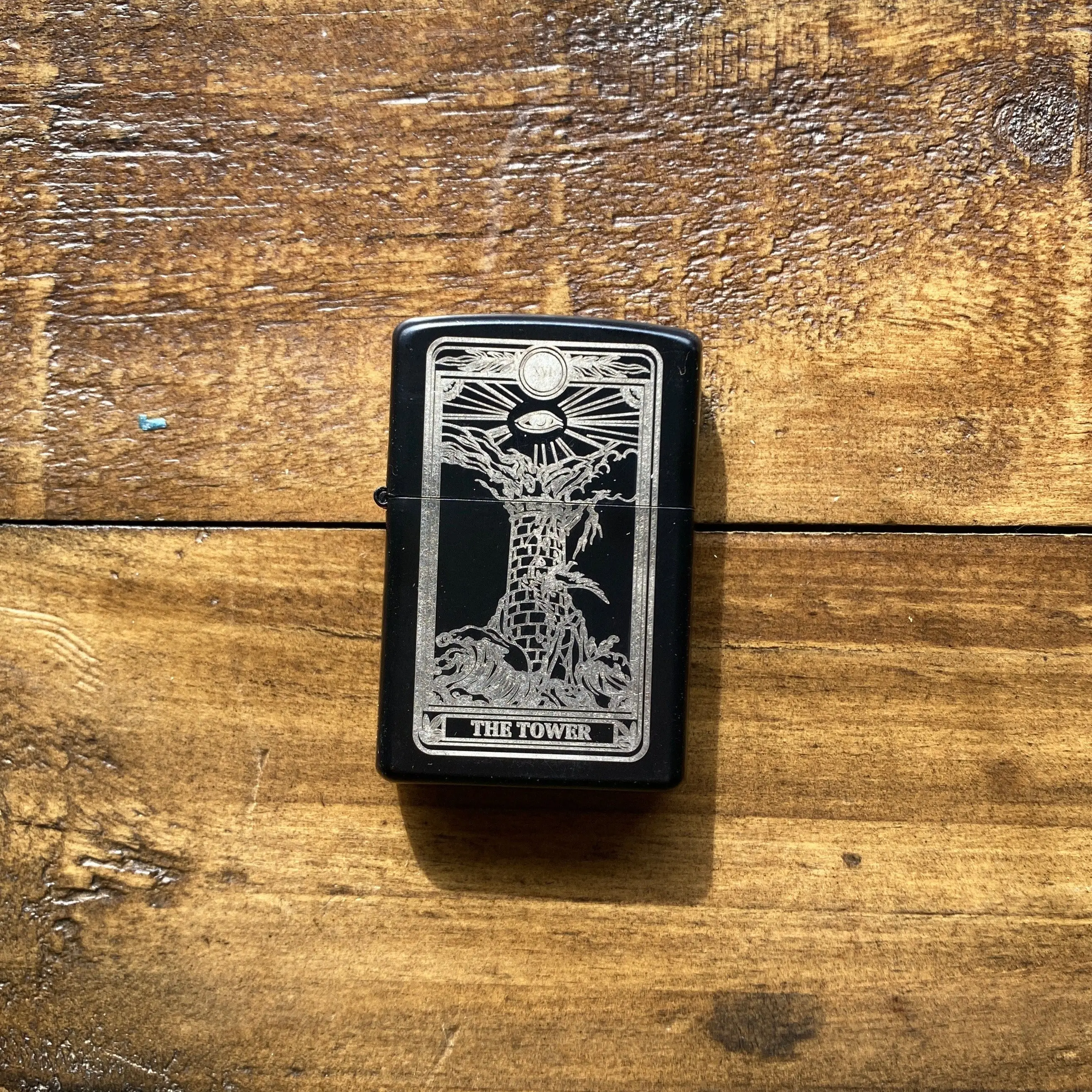 The Tower: Tarot Engraved Flip-Top Windproof Lighter - TikTok Shop