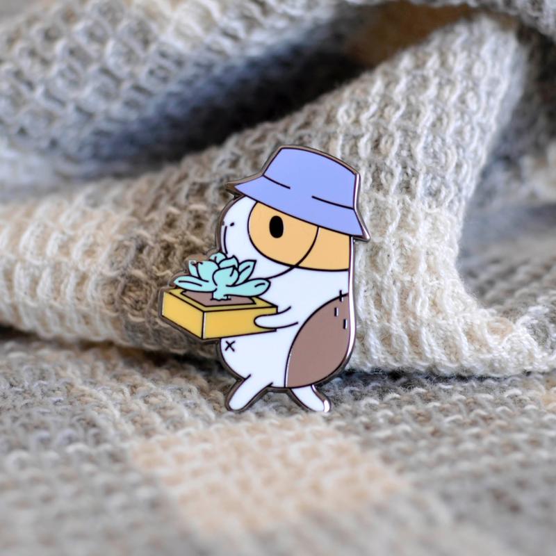 Bubu the Guinea Pig with Succulent Enamel Pin - TikTok Shop