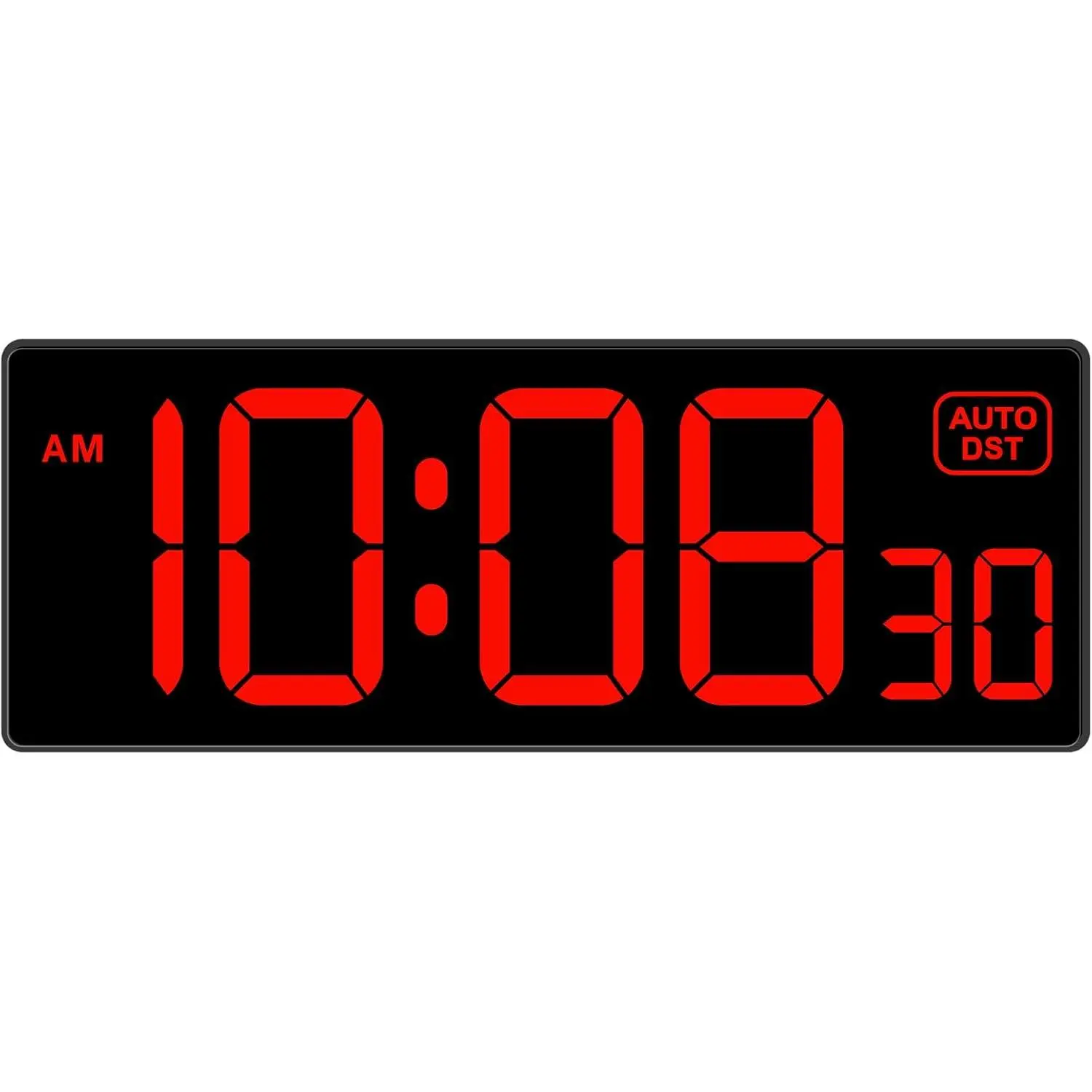 LED Digital Wall Clock, Large Digital Clock Bold Numbers with Seconds ...