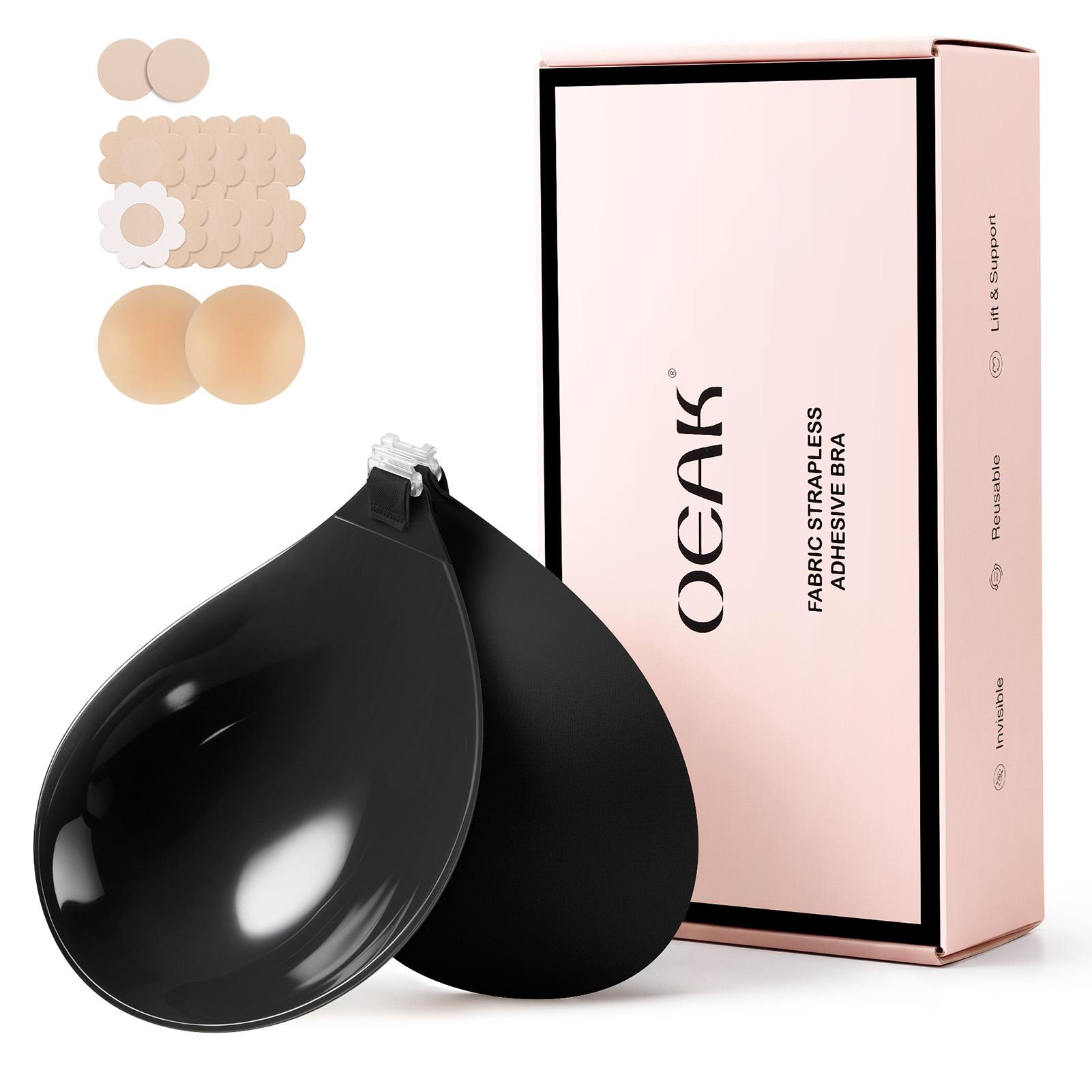 OEAK Adhesive Bra Strapless Sticky Invisible Silicone Push up Bra ...