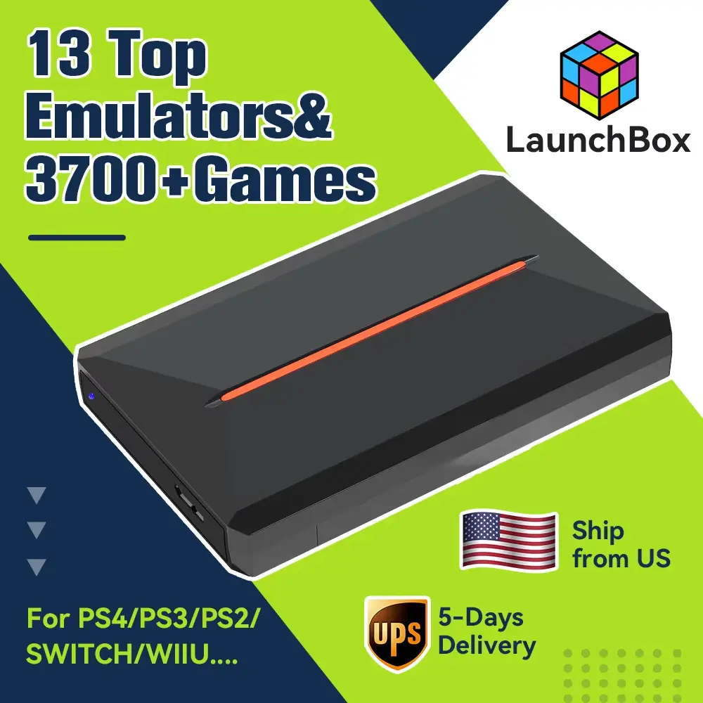 Launchbox Gaming Hard Drive Disk Retro Game Console for PS4/PS3/PS2 ...