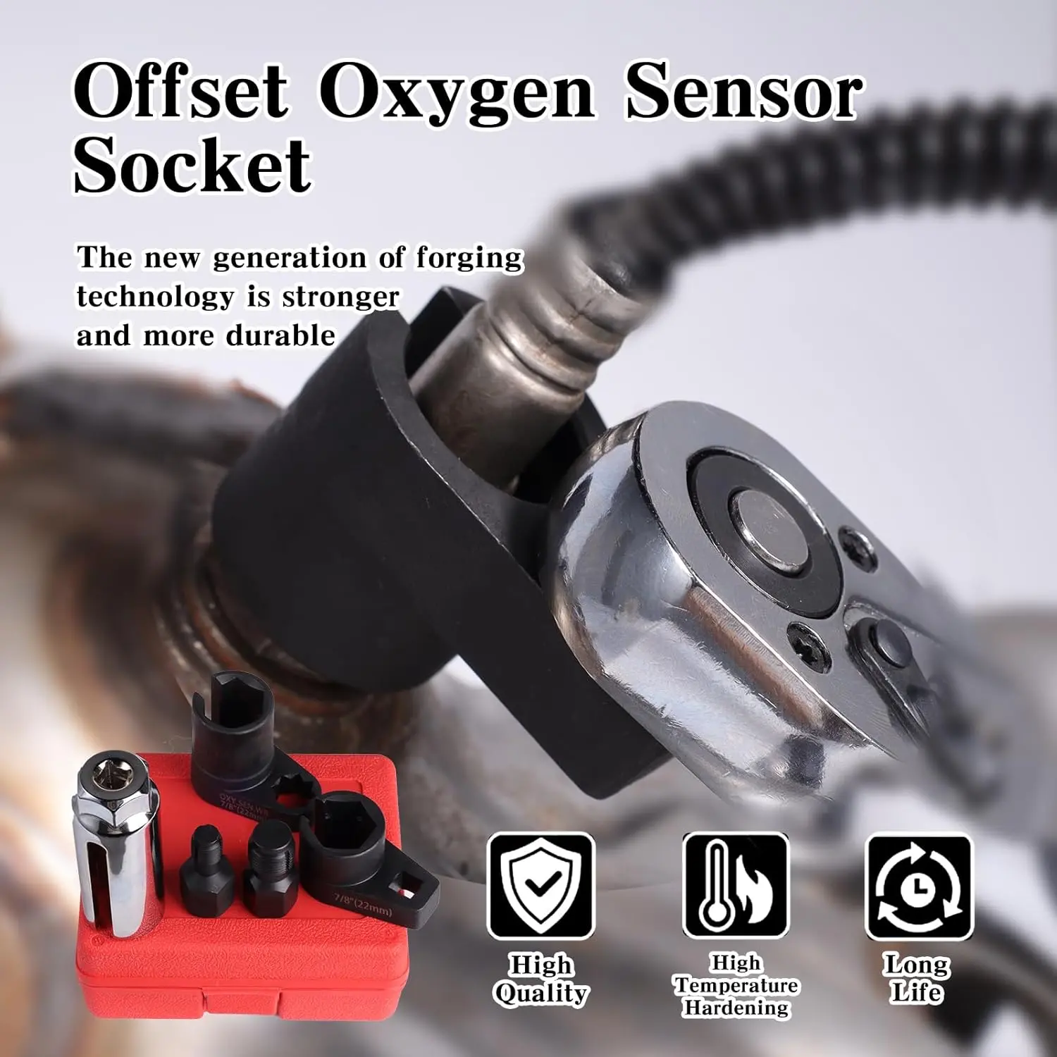 5-Piece Forged O2 Oxygen Sensor Socket & Thread Chaser Set – Automotive ...