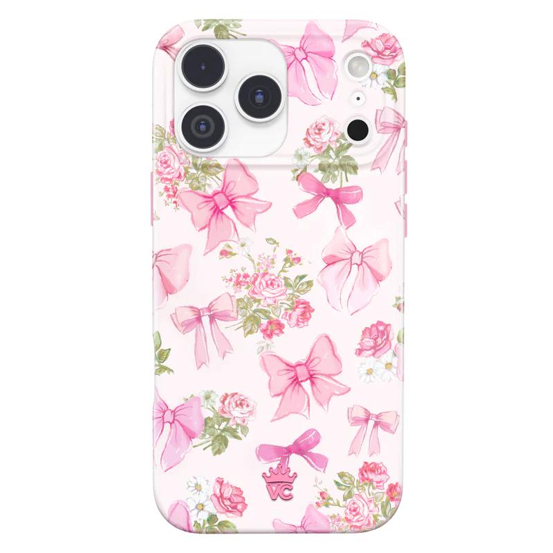 VELVET Caviar Posie Velvet iPhone Case with Pink Bow | Floral Bow ...