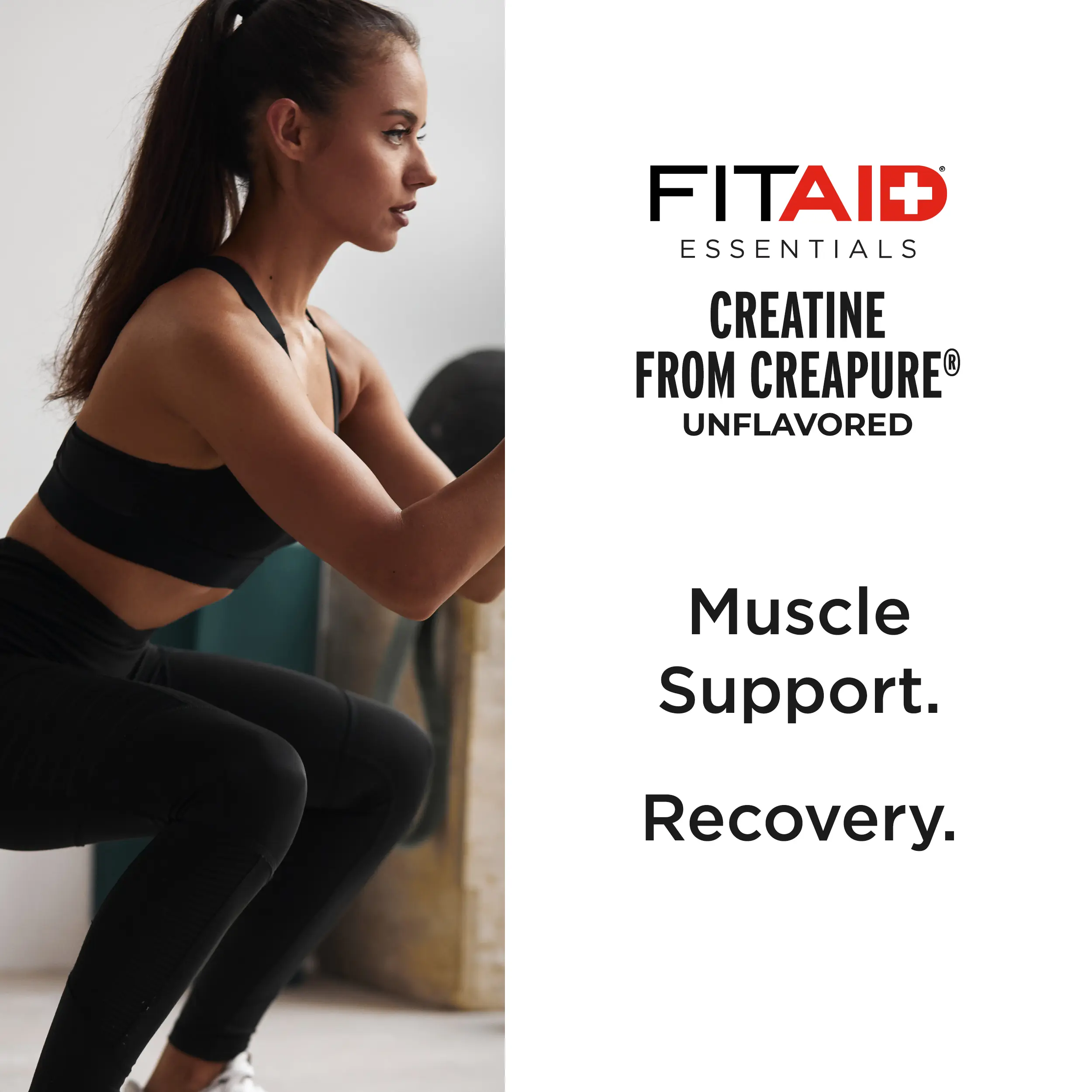 FITAID Creatine Powder – Unflavored, Zero Sugar, Naturally Sweetened ...
