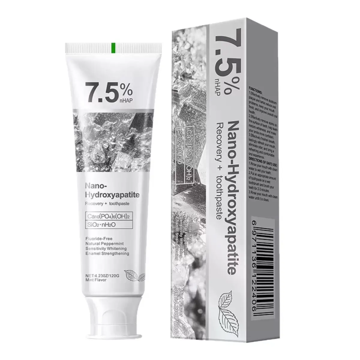 7.5% Nano Hydroxyapatite Toothpaste Helps Remineralize, Protects Enamel ...