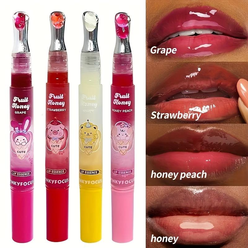 4-Pack Massaging Lip Gloss Set | High-Shine & Hydrating Jelly Finish ...