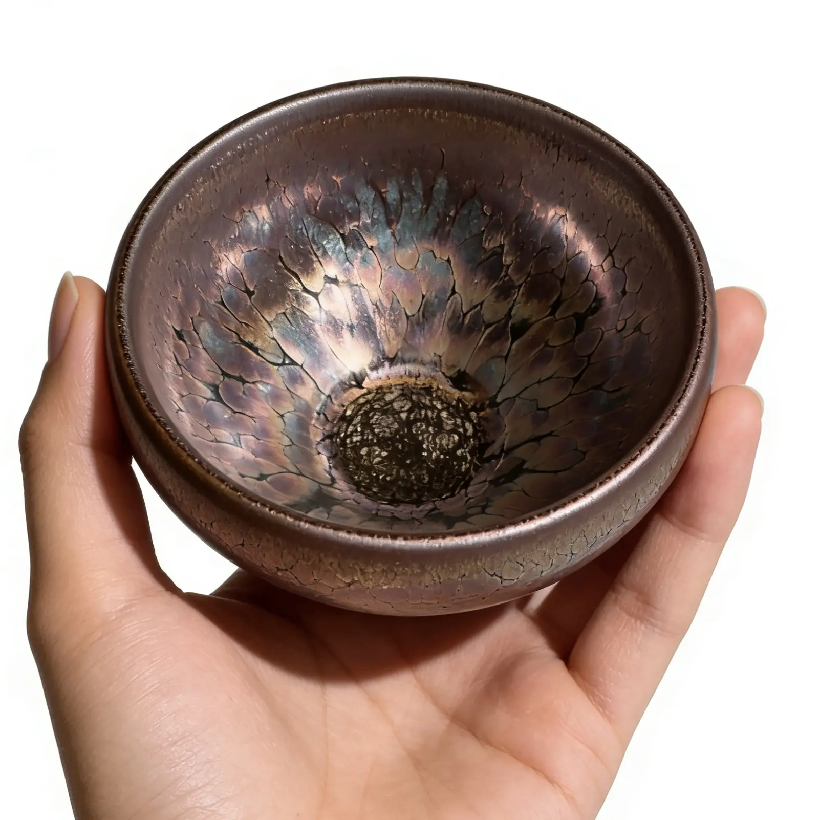 Authentic Handmade Jianzhan Tea Cup, Chinese Tenmoku Kiln Change Teacup ...