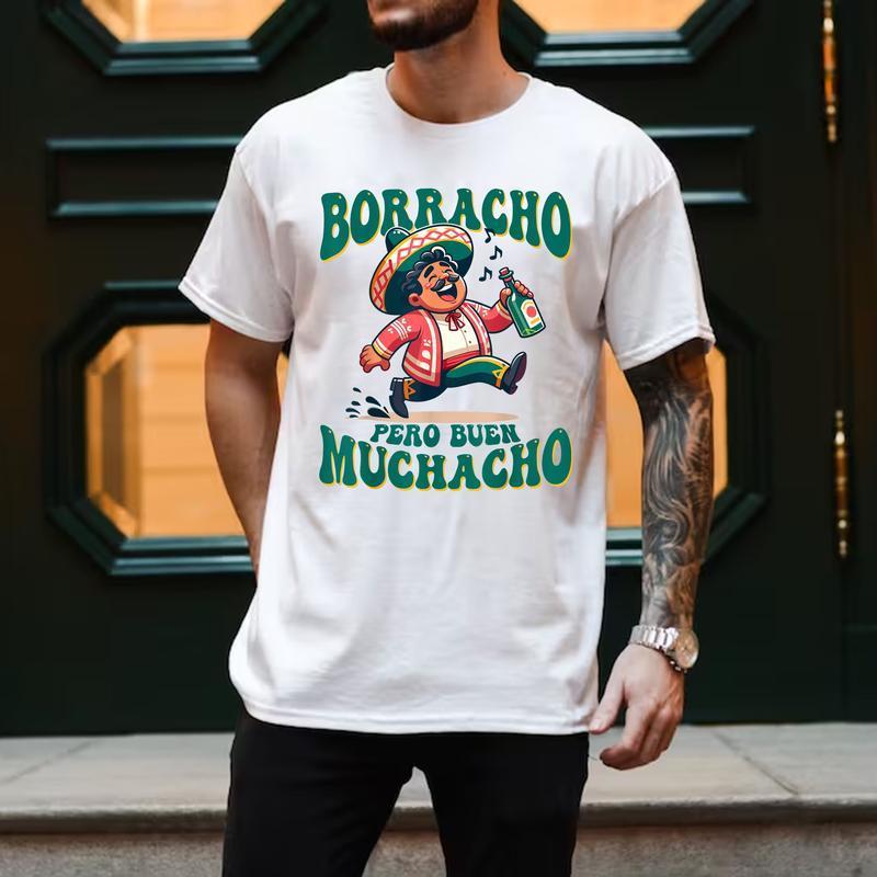 Borracho Pero Buen Muchacho Funny for Mexican Men T-Shirt - TikTok Shop