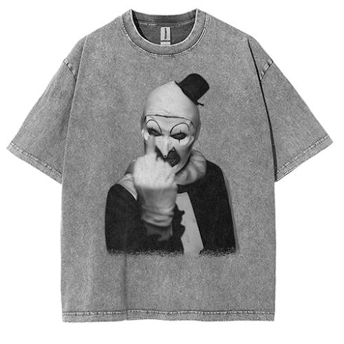 Art the Clown Middle Finger, Terrifier Funny Halloween Graphic T-shirt ...