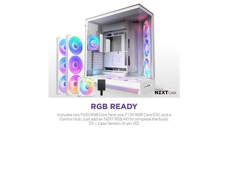NZXT H9 Flow RGB+ (2025) Large Dual-Chamber ATX Mid-Tower Airflow PC ...