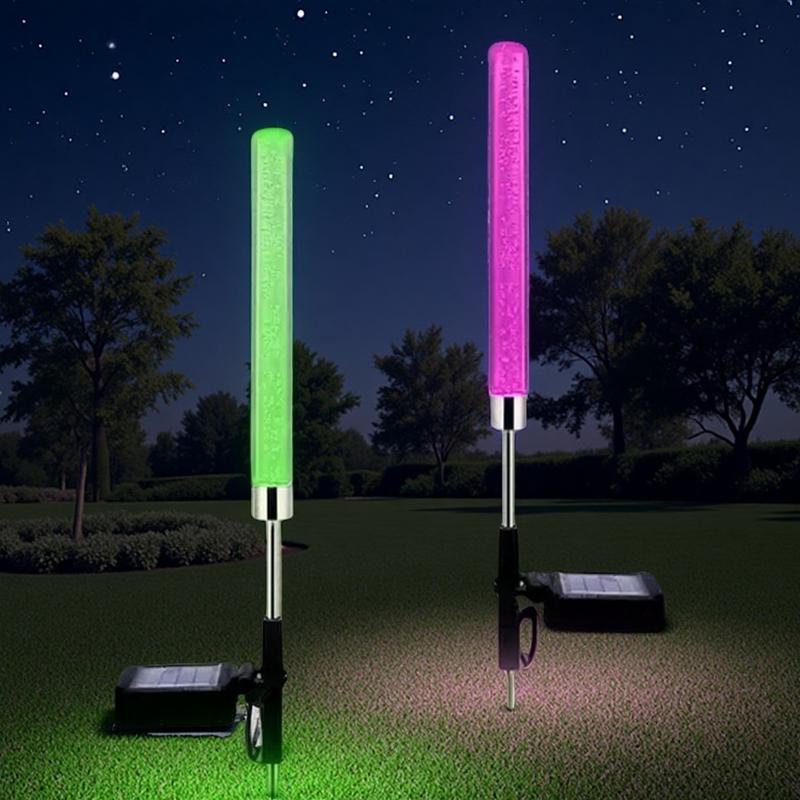 2Packs Solar Garden Stake Lights - Vibrant Color Changing Pathway ...