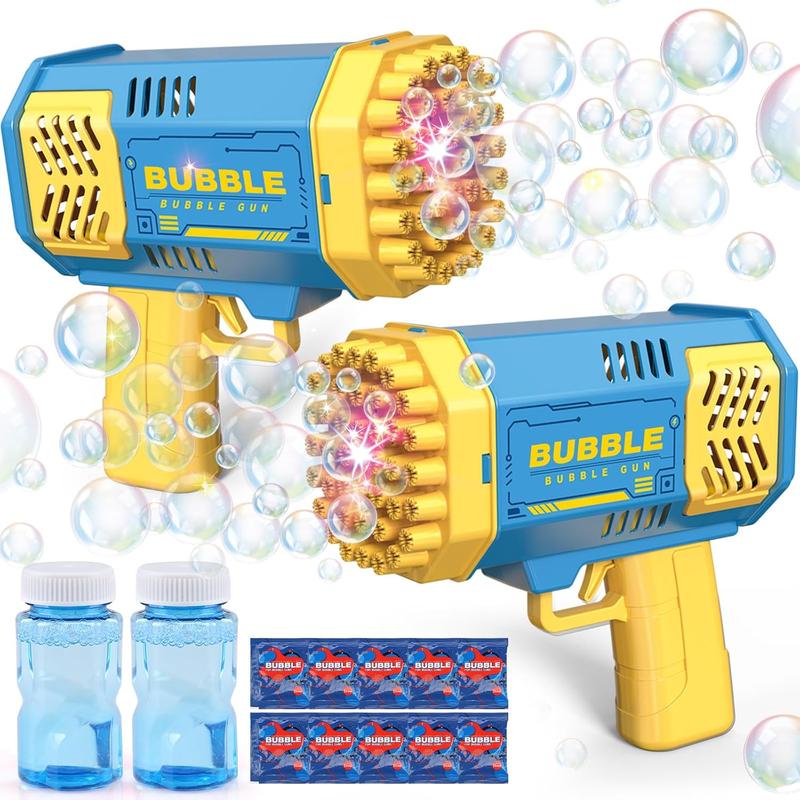 2 Pack 40 Holes Bubble Machine for Kids with Bubble Solution, Gifts for ...