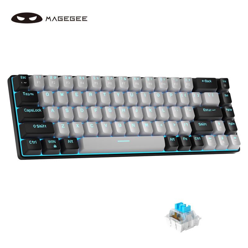 MageGee MK-BOX Portable 60% Mechanical Gaming Keyboard, Compact 68 Keys ...
