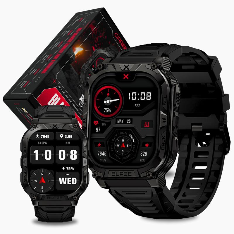 Carbinox Blaze Smart Watch with GPS, Fitness Tracker Compatible ...
