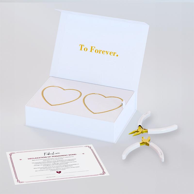 FabuLove Permanent Couple's Bracelet Kit - DIY Forever Bracelets for ...